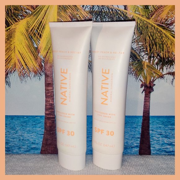 Native | Skincare | 2x Native Mineral Sunscreen Spf 3 Sweet Peach ...